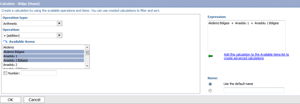 IBM Cognos Analysis Studio'nun Özellikleri